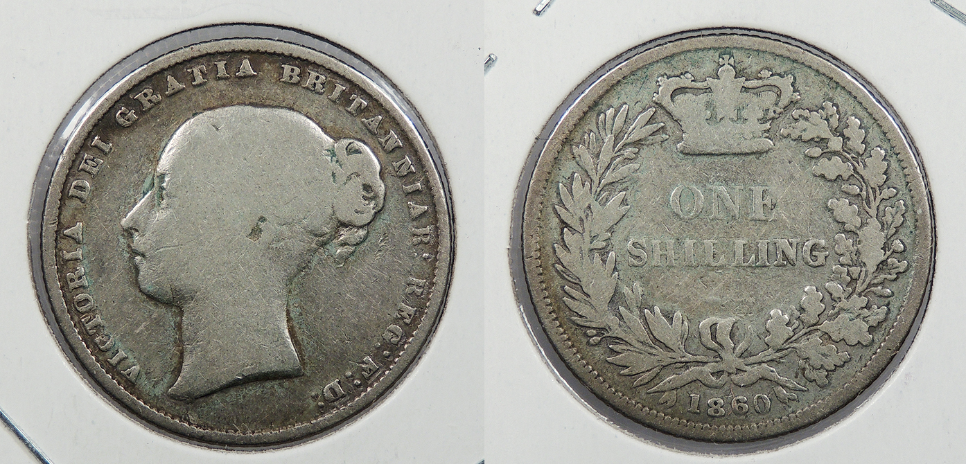 GREAT BRITAIN: 1860 Victoria Shilling | European Coins