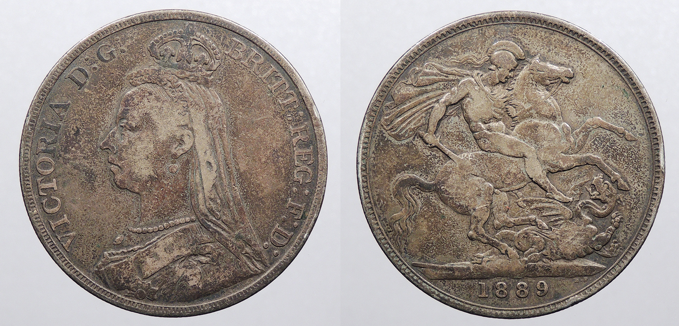 GREAT BRITAIN: 1889 Victoria Crown | European Coins