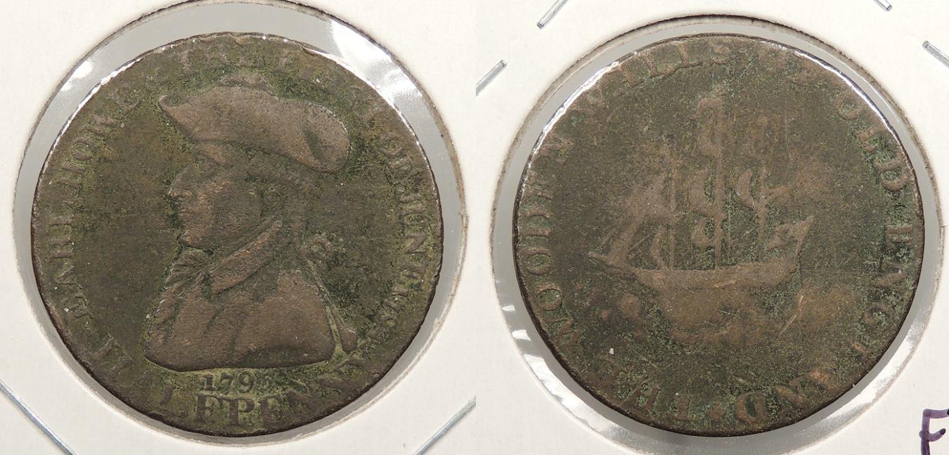 GREAT BRITAIN: 1795 Hampshire Halfpenny Conder Token | European Coins