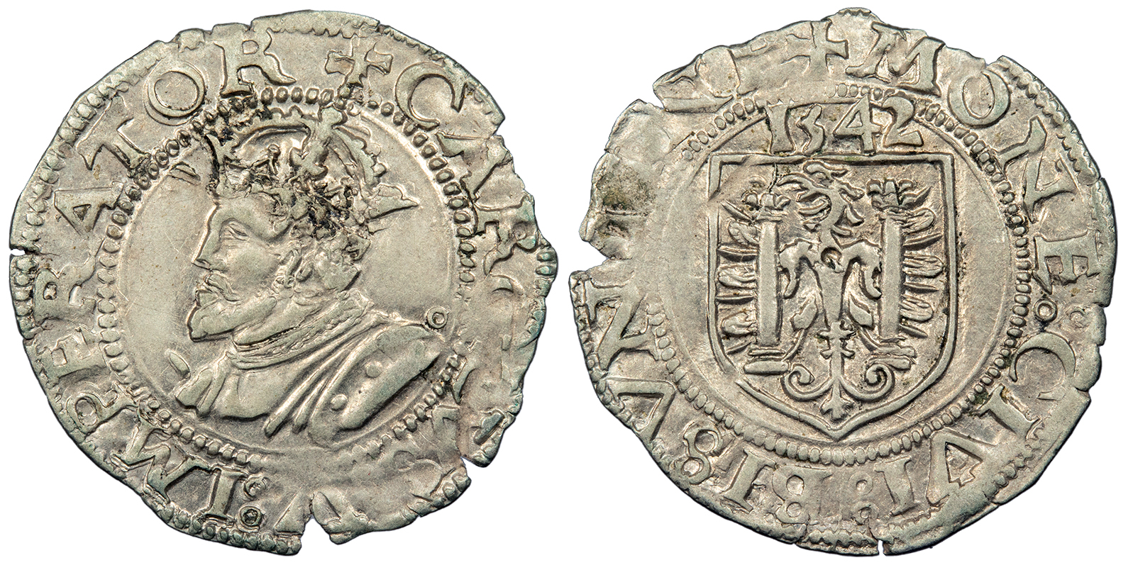 FRANCE Besançon Charles V, as Holy Roman Emperor 1530-1556 Blanc (1/2 ...