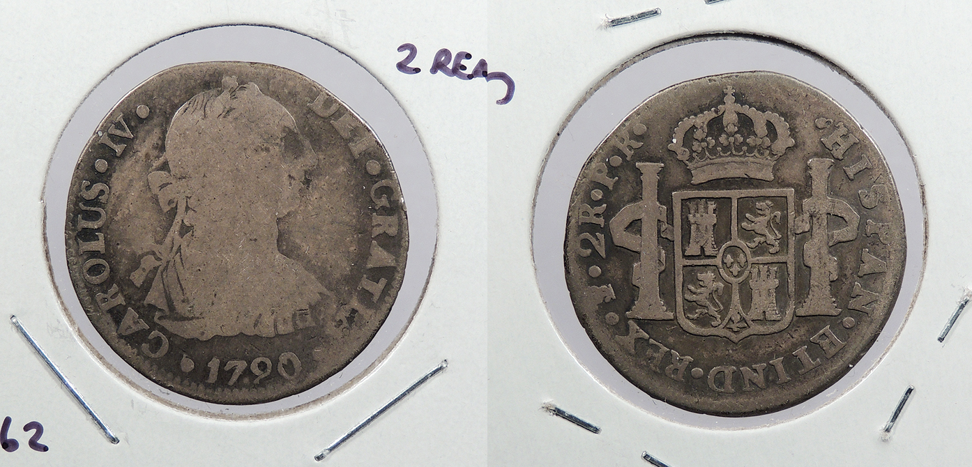 BOLIVIA: 1790-PTS PR Charles IV 2 Reales | South American Coins