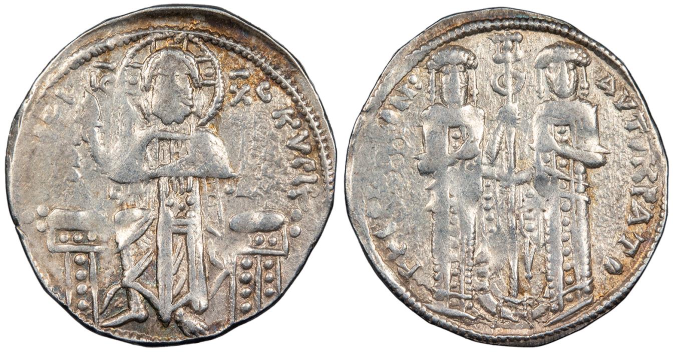 Andronicus II & Michael IX 1295-1320 A.D. Basilikon Constantinople Mint VF