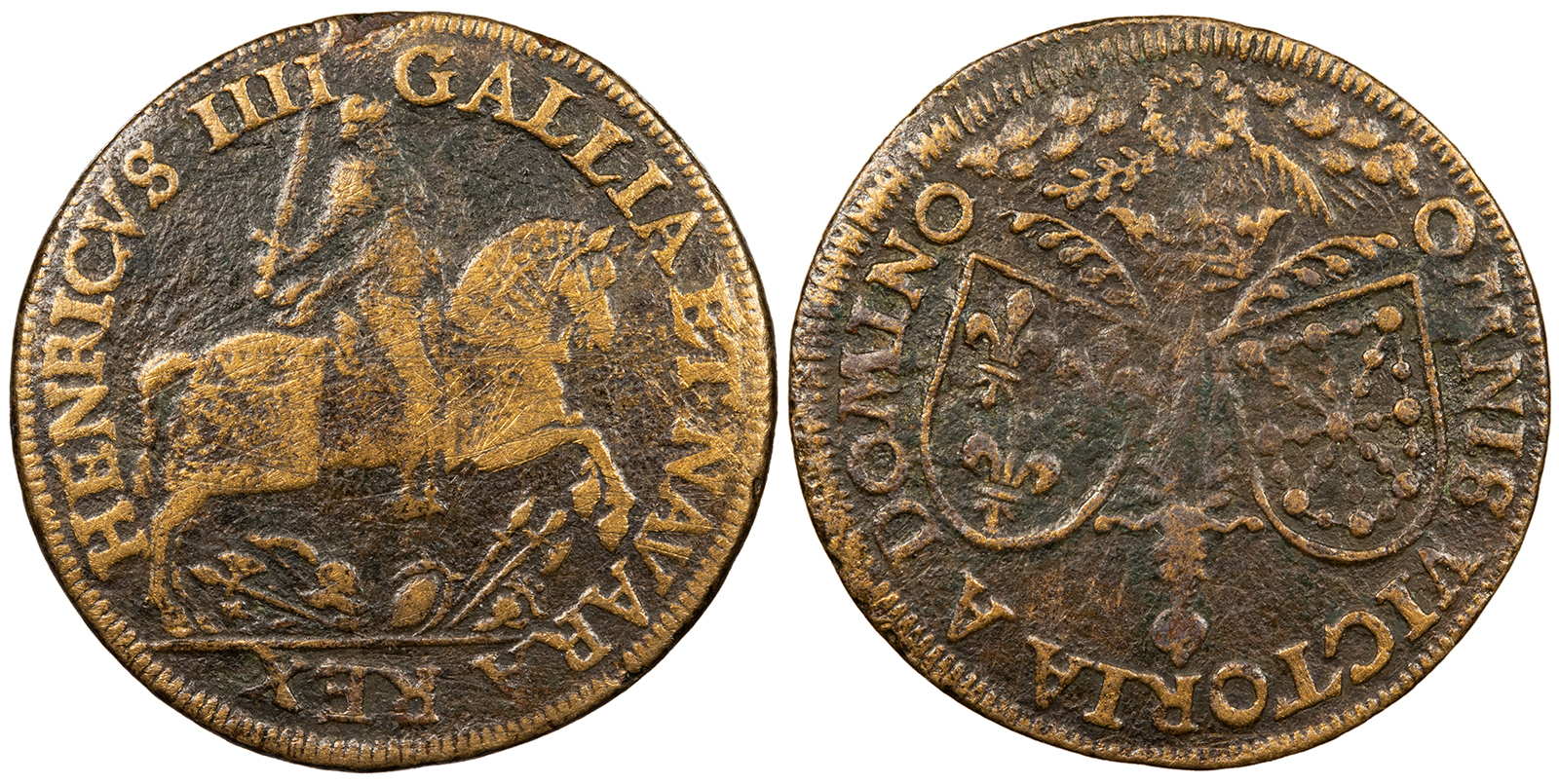 FRANCE Henry IV ND (1593-1607) AE 27mm Jeton VF | Tokens & Medals