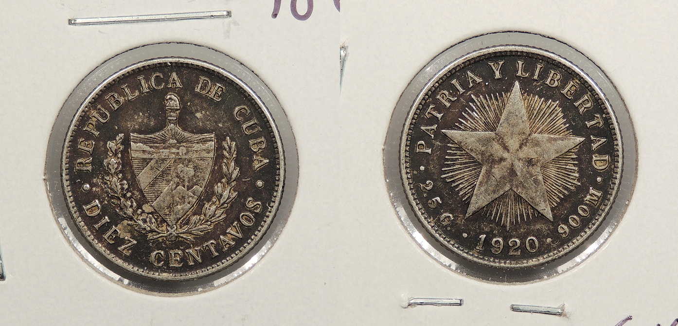 CUBA: 1920 10 Centavos | North & Central American and Caribbean Coins