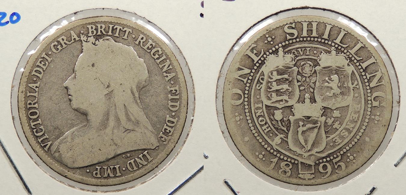 GREAT BRITAIN: 1895 Victoria Shilling | European Coins
