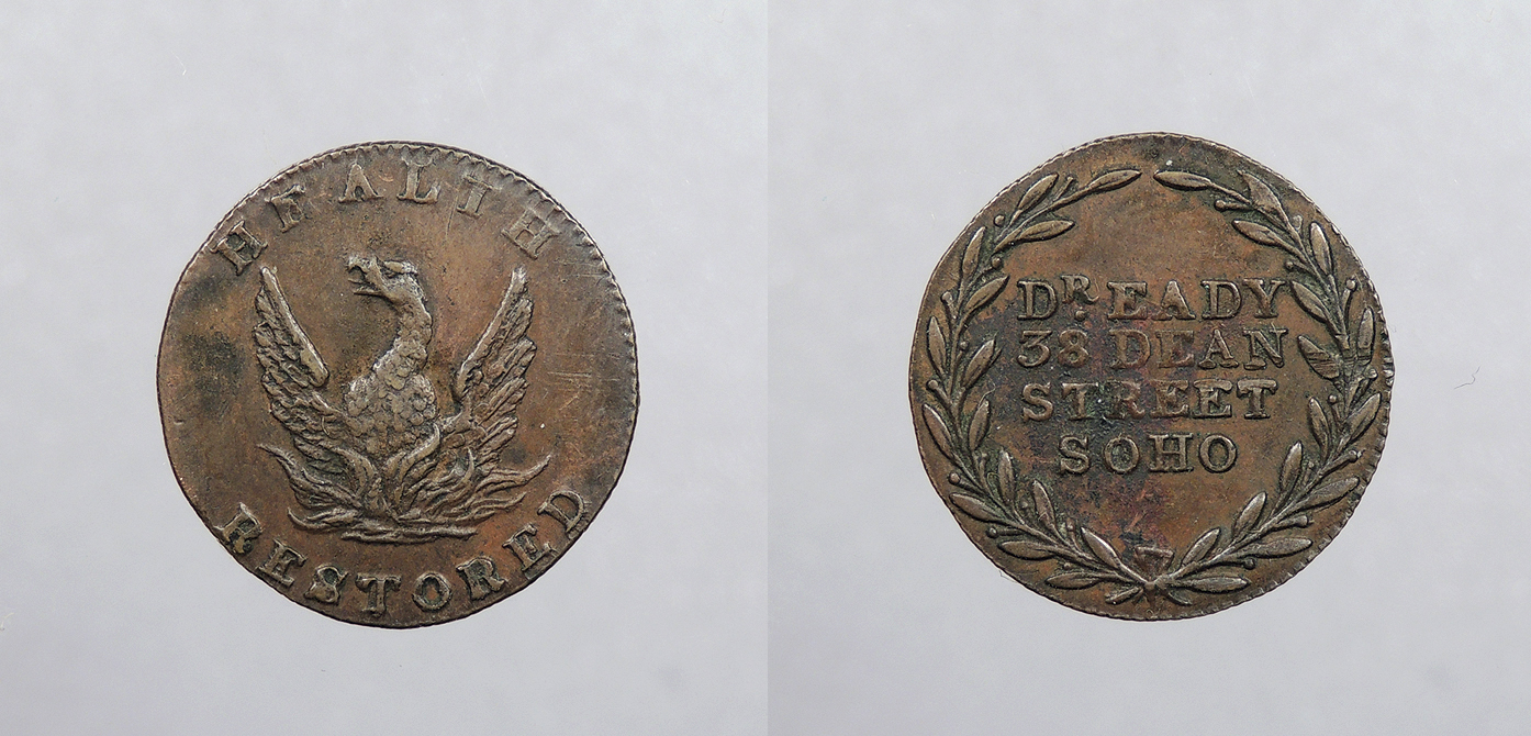 GREAT BRITAIN: ND (1820-1830) Dr. Eady 'Health Restored' Farthing Token