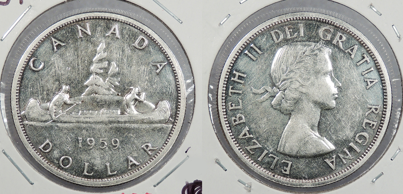 CANADA: 1959 Dollar | North & Central American and Caribbean Coins