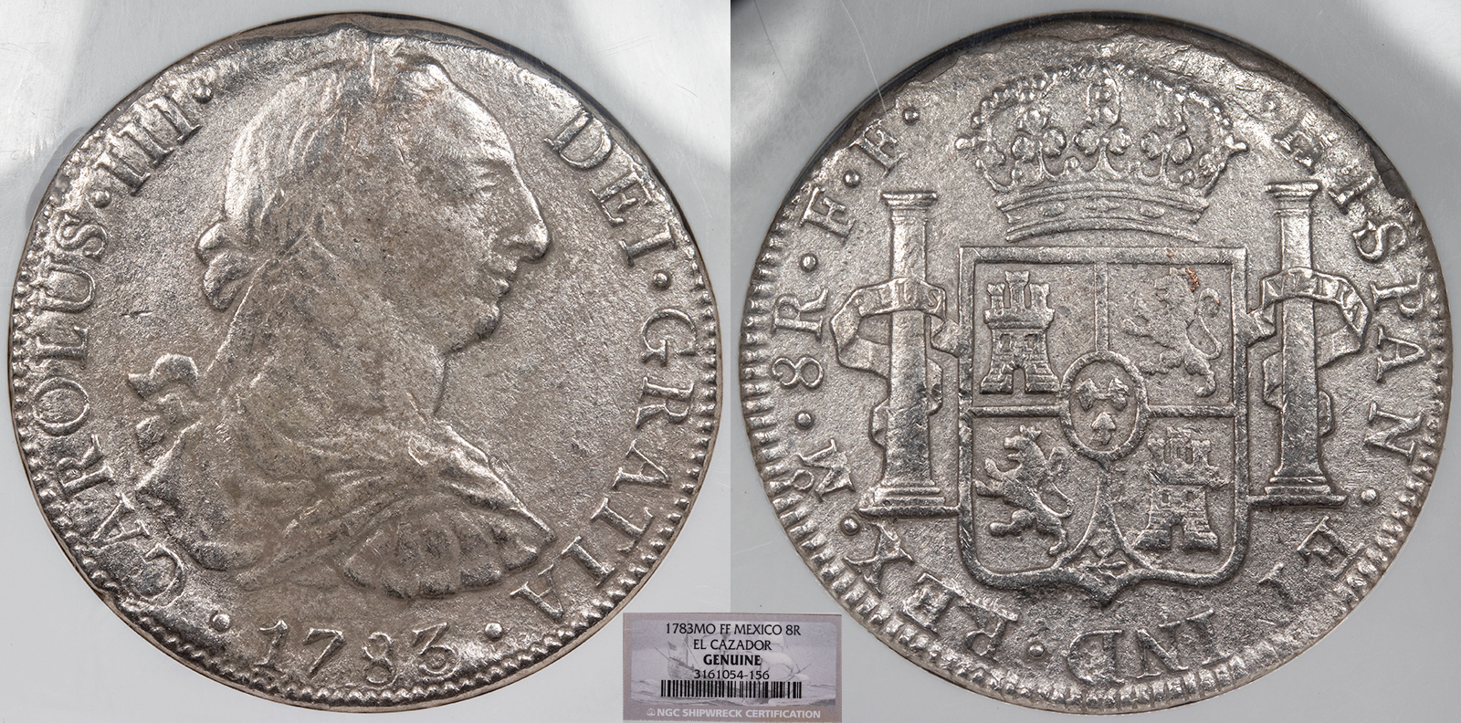 MEXICO Charles (Carlos) III 1783-Mo FF 8 Reales NGC Genuine | North ...
