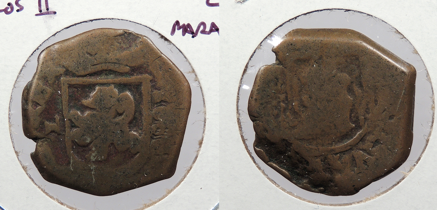 SPAIN: (1680-1701) Carlos II 2 Maravedis | European Coins