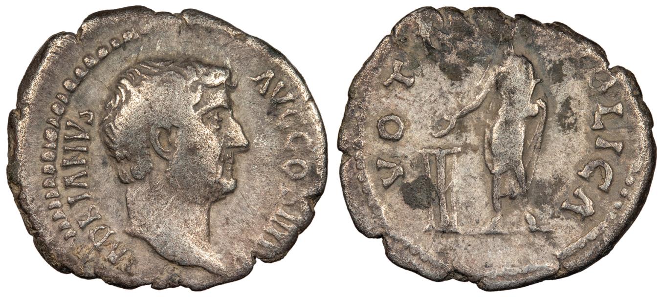 Hadrian 117-138 A.D. Denarius Rome mint Fine | Roman Imperial Coins