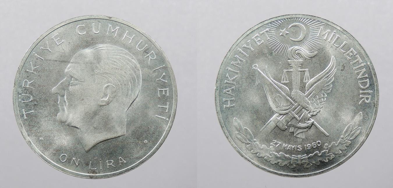 TURKEY: 1960 Prooflike Lira | Asian and Middle Eastern Coins
