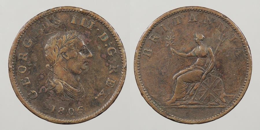 GREAT BRITAIN: 1806 Halfpenny | European Coins