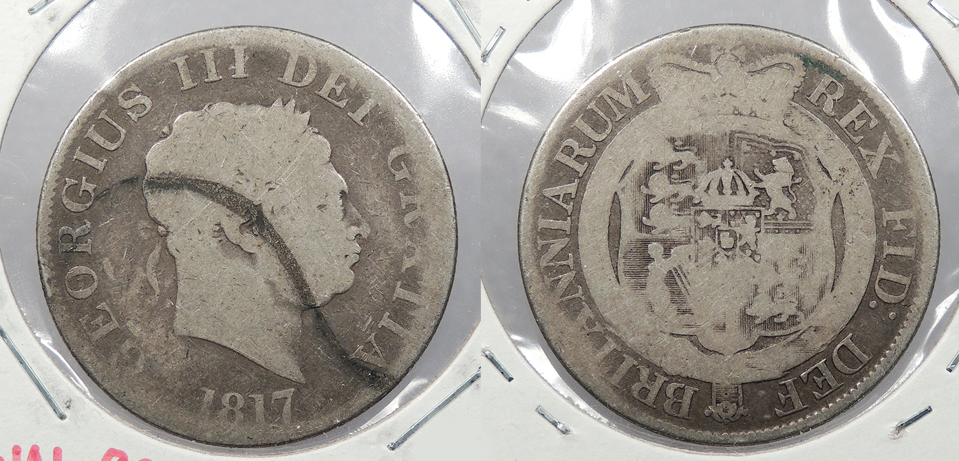 GREAT BRITAIN: 1817 Halfcrown (1/2 Crown) | European Coins