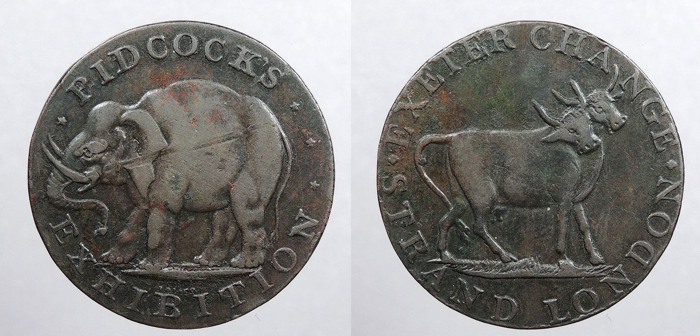 GREAT BRITAIN: ND Elephant/ 2-headed cow; Pidcock's exhibition Conder ...