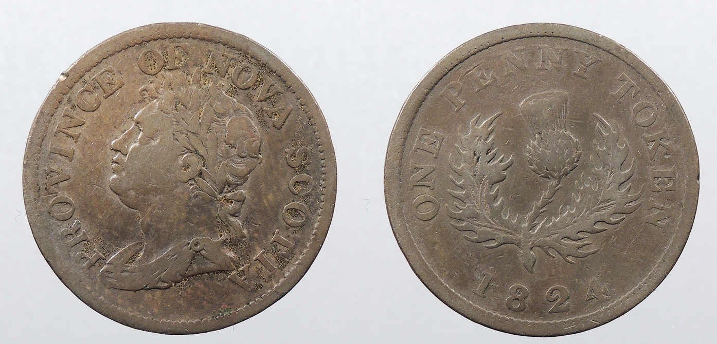 CANADA: Nova Scotia 1824 Penny Token | North & Central American and ...