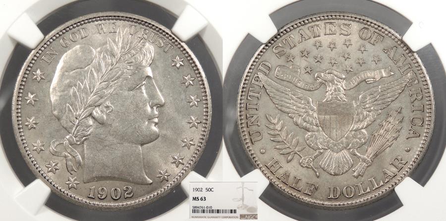 1902 Barber 50 Cents (Half Dollar) NGC MS-63 | Miscellaneous