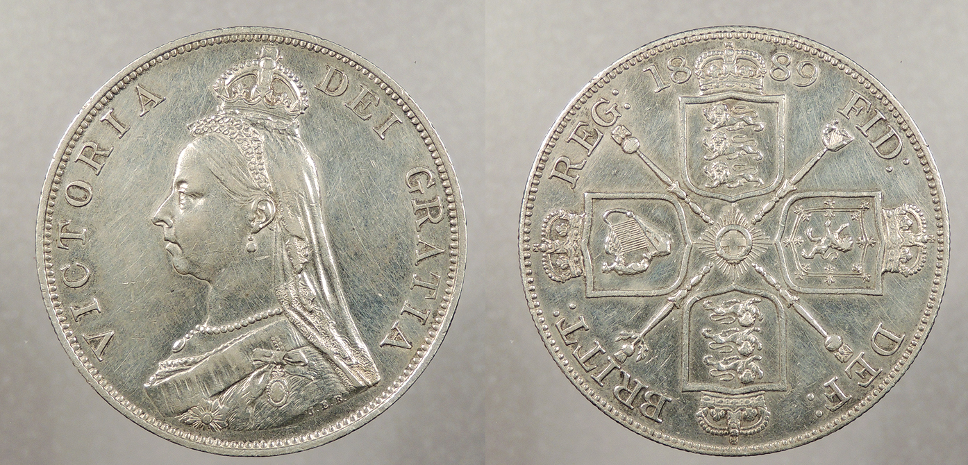 GREAT BRITAIN: 1889 Victoria Double Florin | European Coins