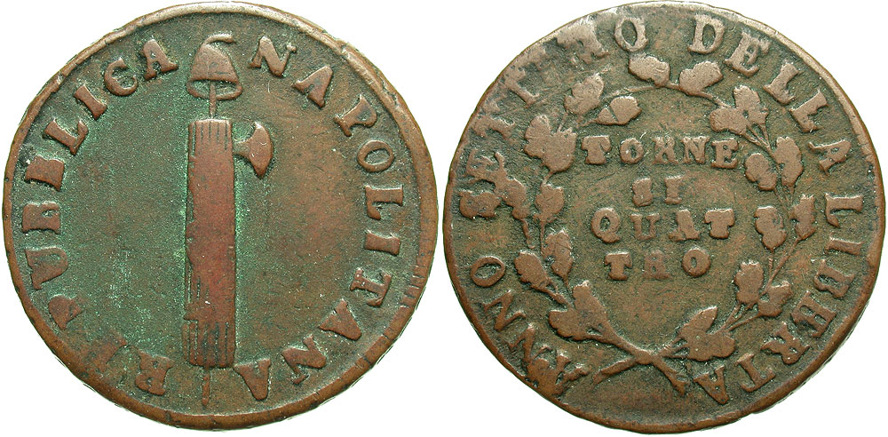 ITALIAN STATES: Naples & Sicily An 7 (1799) 4 Tornesi | European Coins