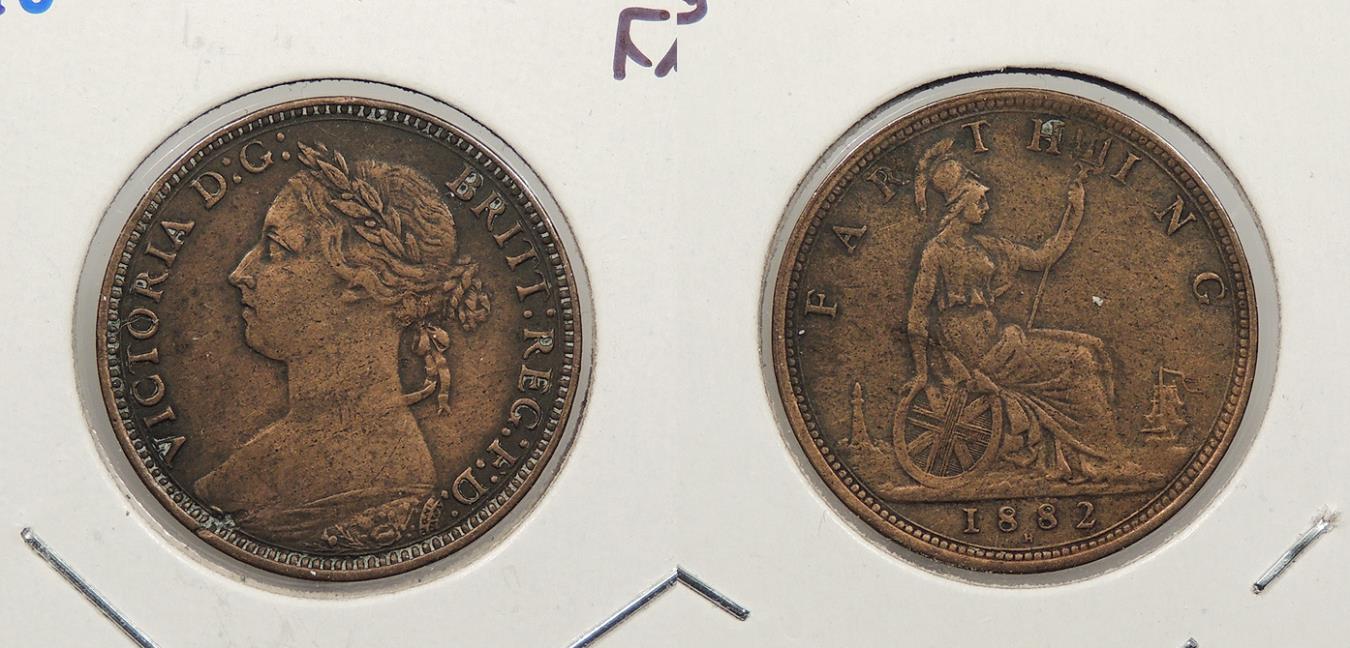 GREAT BRITAIN: 1882-H Victoria Farthing | European Coins