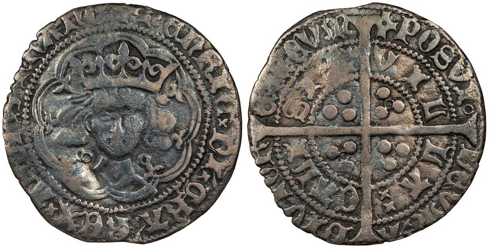ENGLAND Henry VI 1st Reign, 1422-1461 Groat 1422-1430 VF | Medieval Coins