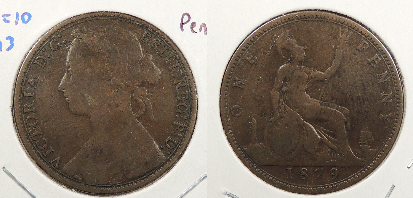 GREAT BRITAIN: 1879 Victoria Penny | European Coins
