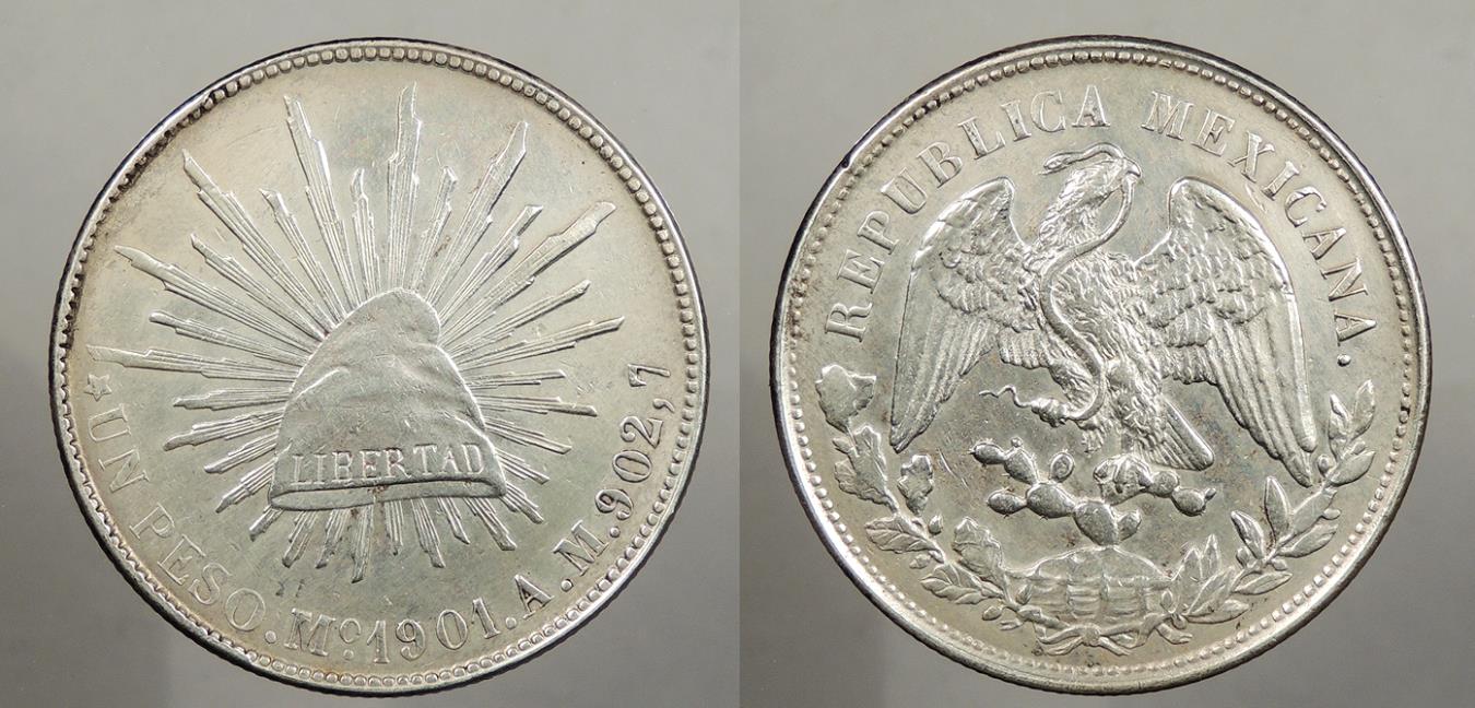 MEXICO: 1901-Mo AM Peso | North & Central American and Caribbean Coins