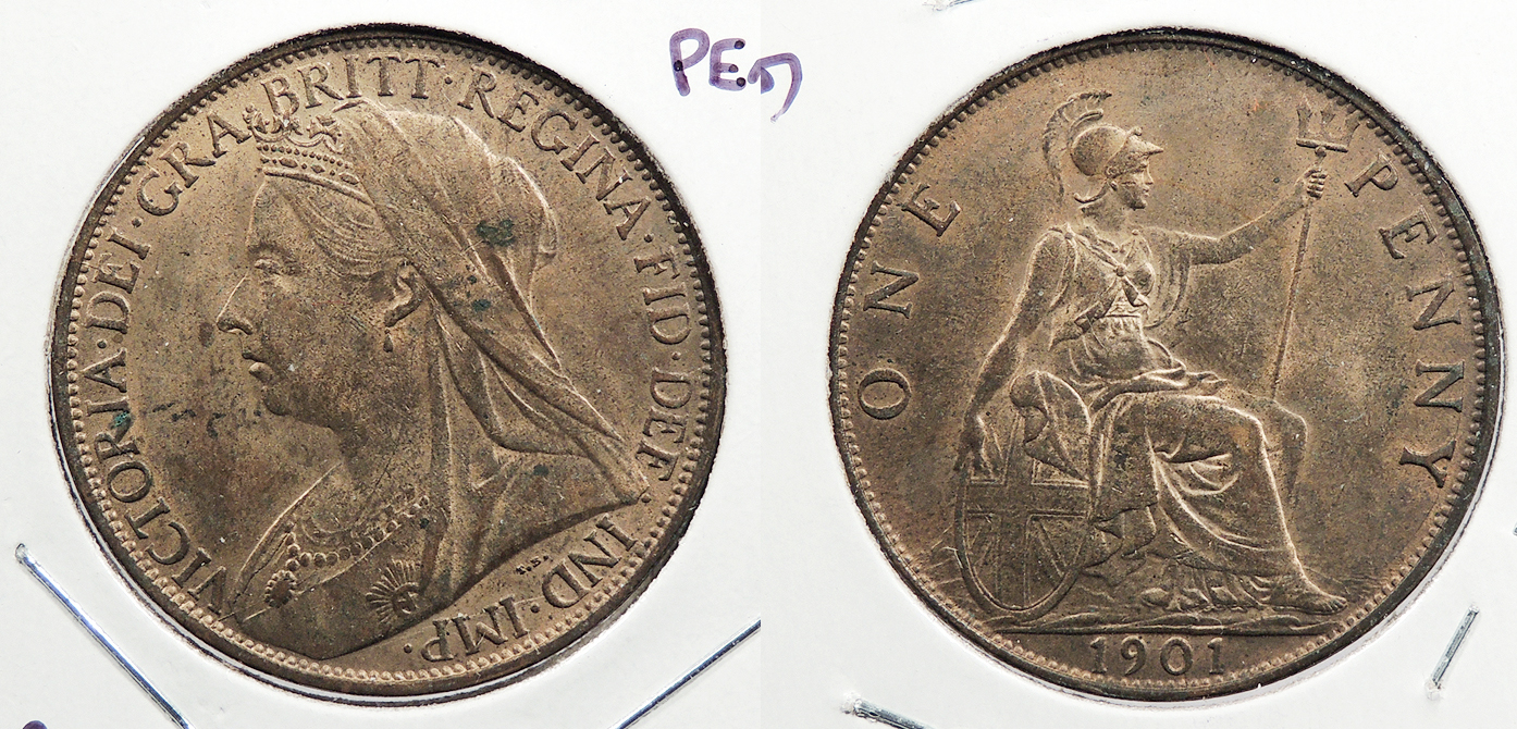 GREAT BRITAIN: 1901 Victoria; Normal sea Penny | European Coins