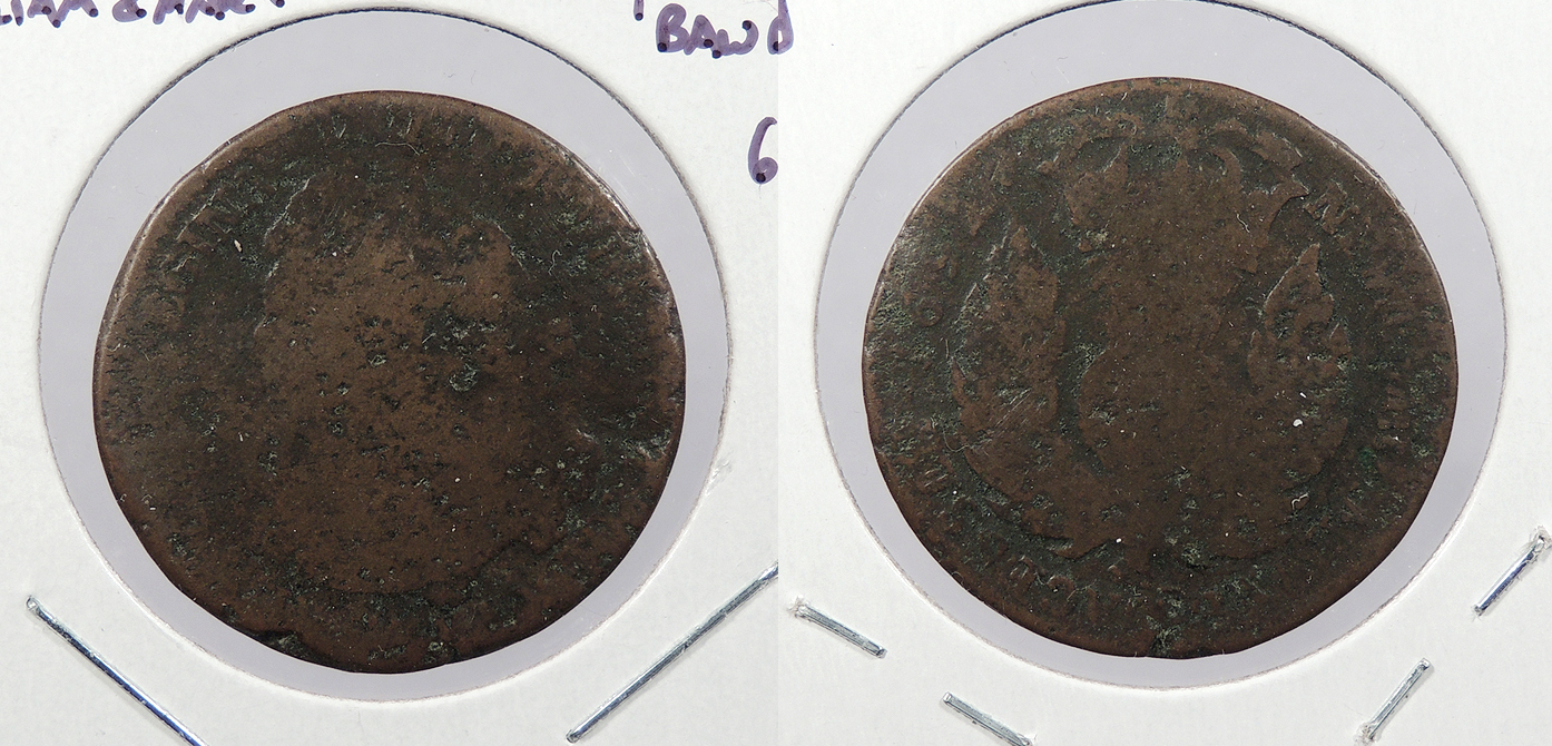 SCOTLAND: 1692 William & Mary Bawbee (6 pence Scots) | European Coins