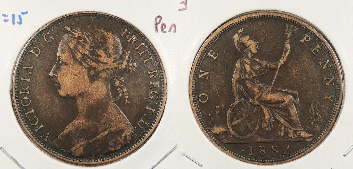 GREAT BRITAIN: 1882-H Victoria Penny | European Coins