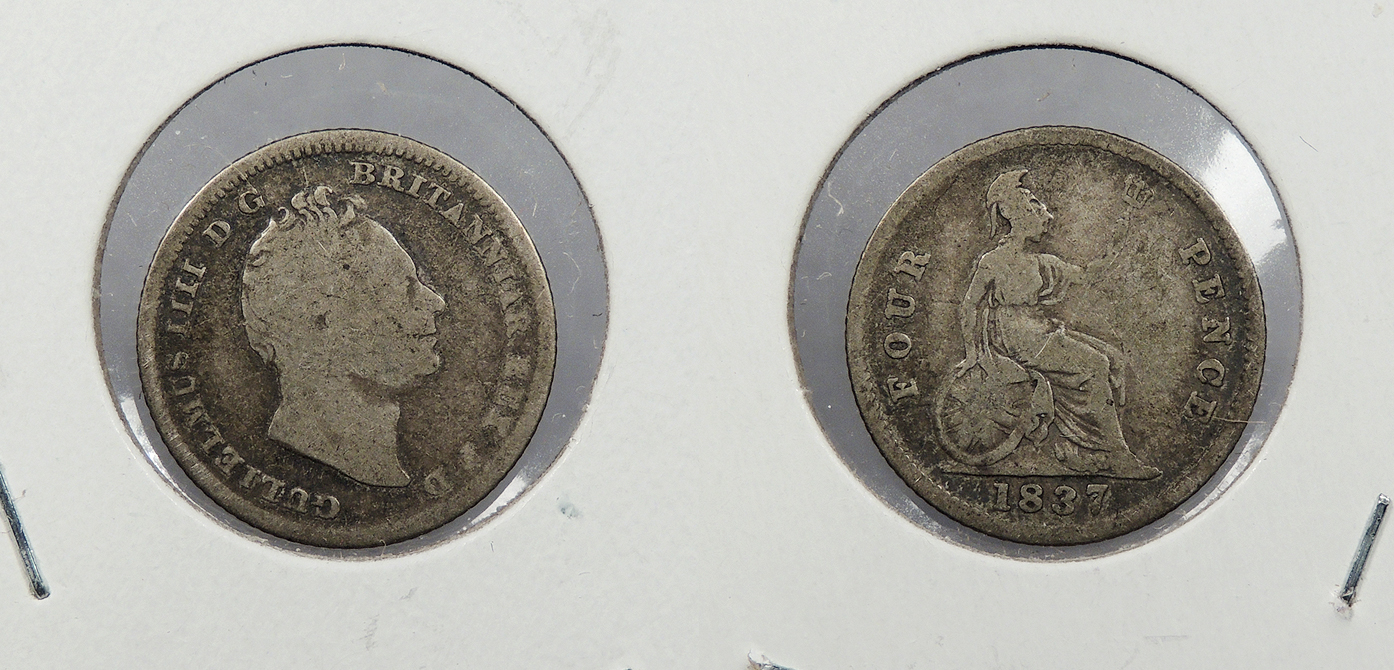 GREAT BRITAIN: 1837 William IV 4 Pence (Groat) | European Coins