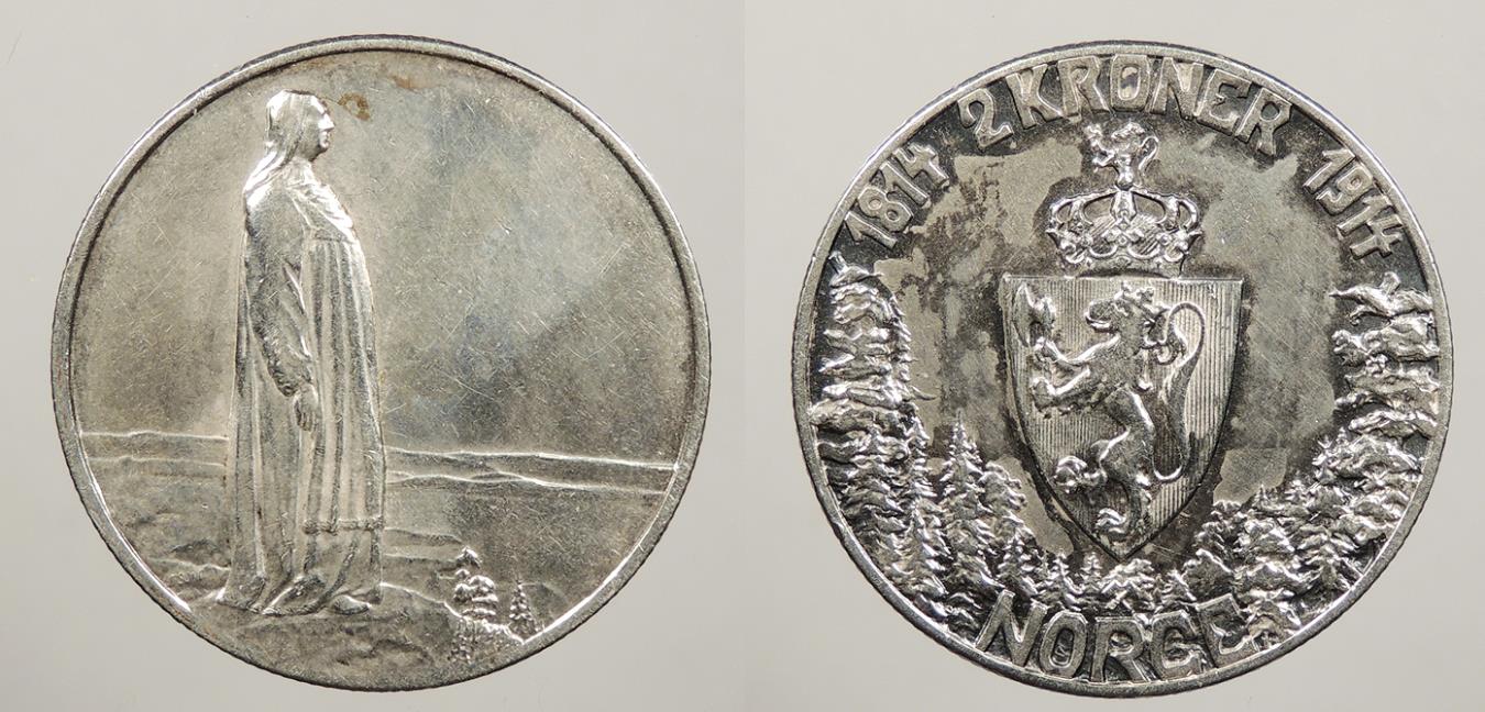 NORWAY: 1914 2 Kroner | European Coins