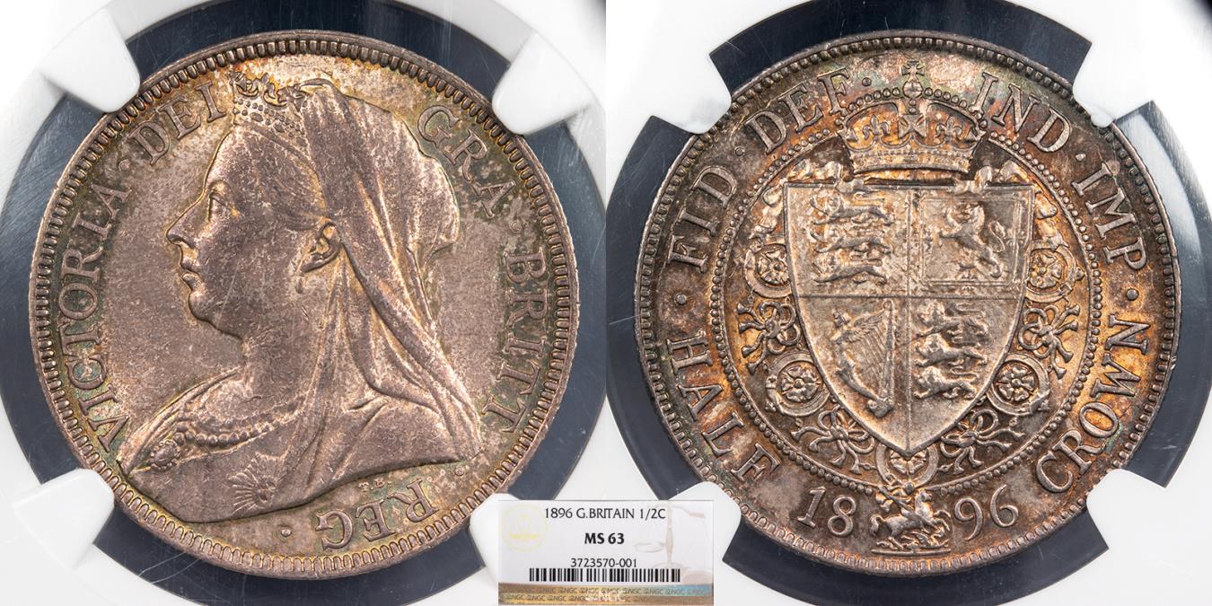 GREAT BRITAIN Victoria 1896 Halfcrown NGC MS-63 | European Coins