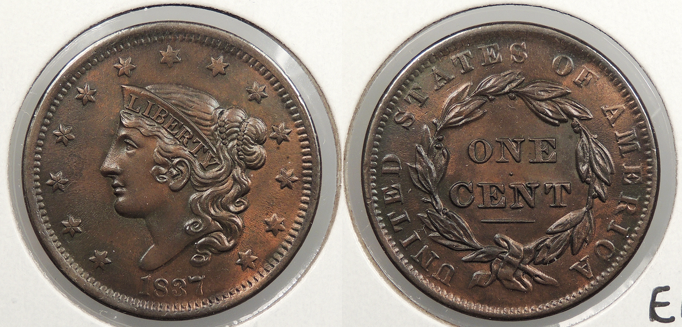 1837 Coronet 1 Cent Head of 1838 | Miscellaneous