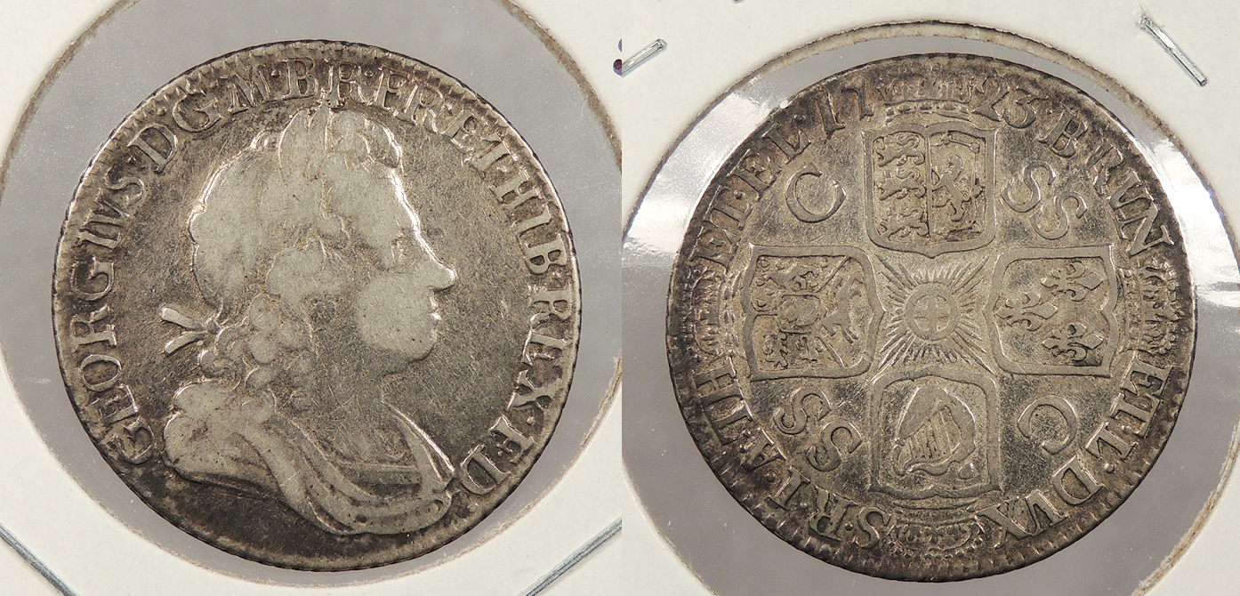 GREAT BRITAIN: 1723-SSC Struck from silver supplied by South Sea ...