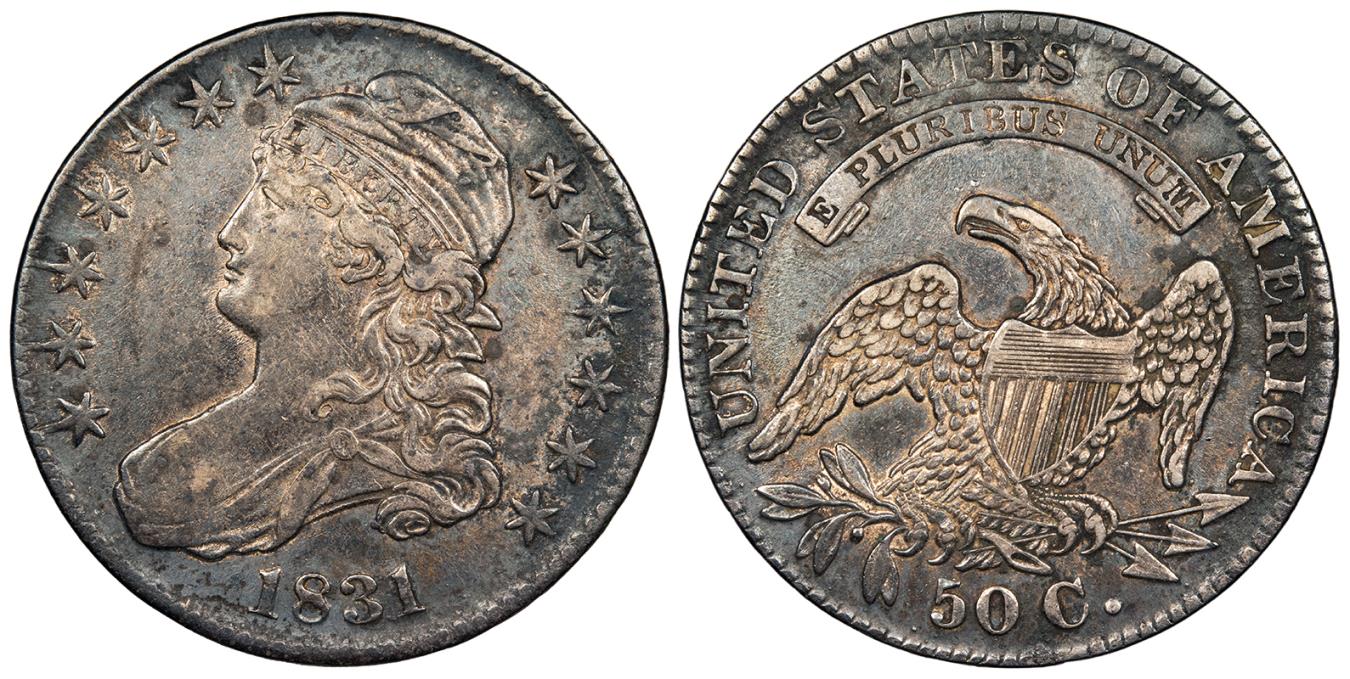 1831 Capped Bust 50 Cents (Half Dollar) EF | Miscellaneous