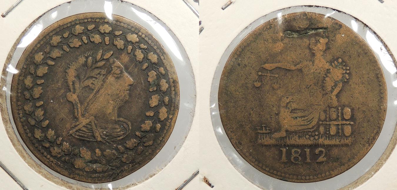 CANADA: Lower Canada 1812 Halfpenny Token | North & Central American ...