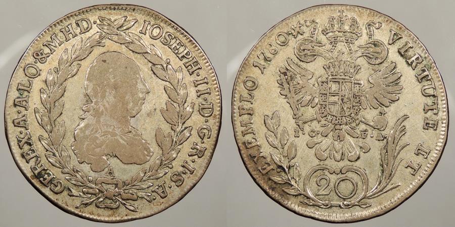 AUSTRIA: 1780-A 20 Kreuzer | European Coins