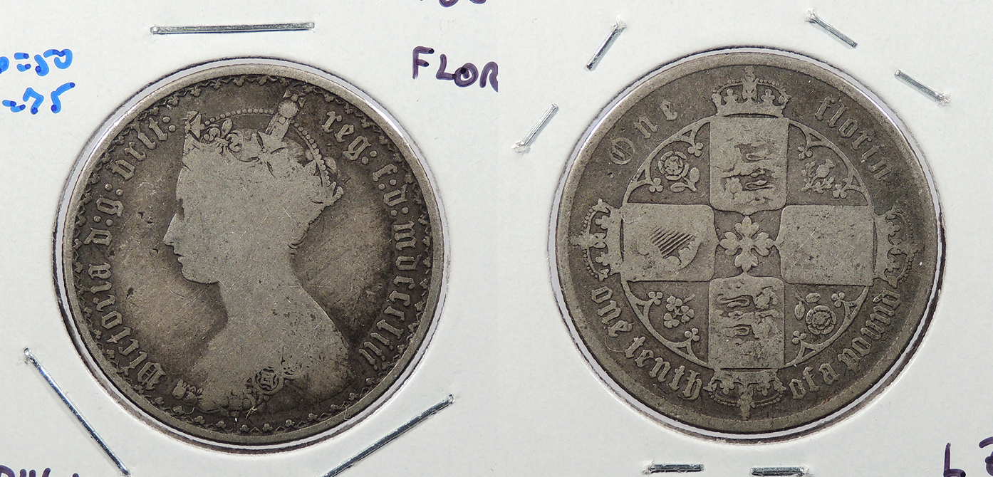 GREAT BRITAIN: 1853 Victoria Florin | European Coins