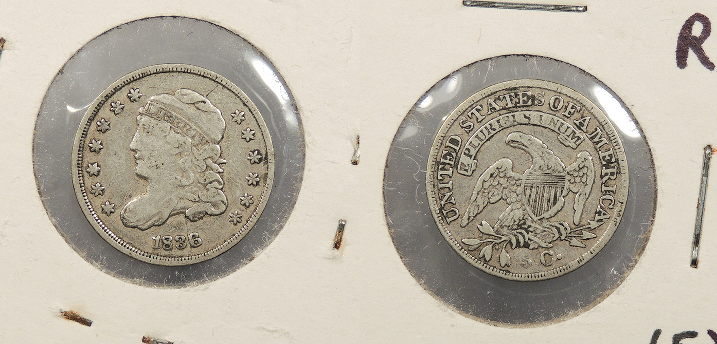 1836 Capped Bust 5 Cent (Silver) V-1A; LM-2 | Miscellaneous
