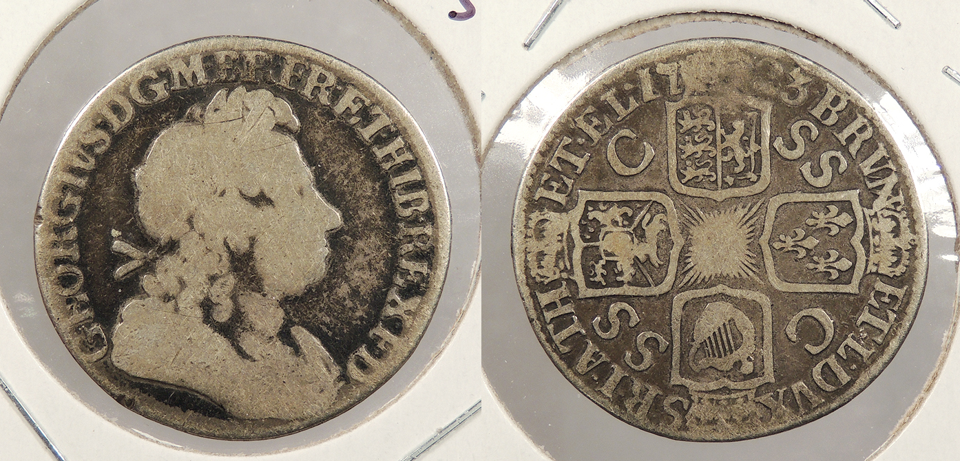 GREAT BRITAIN: 1723-SSC Struck from silver supplied by South Sea ...