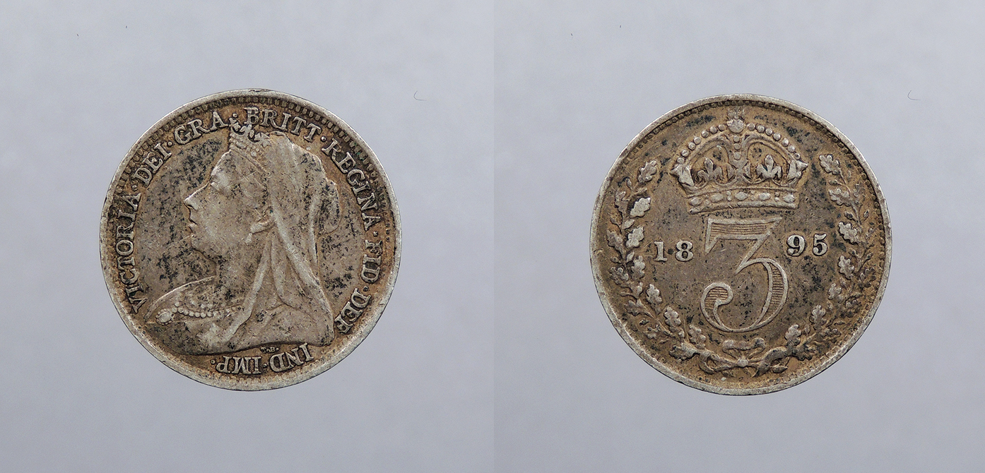 GREAT BRITAIN: 1895 Victoria 3 Pence | European Coins