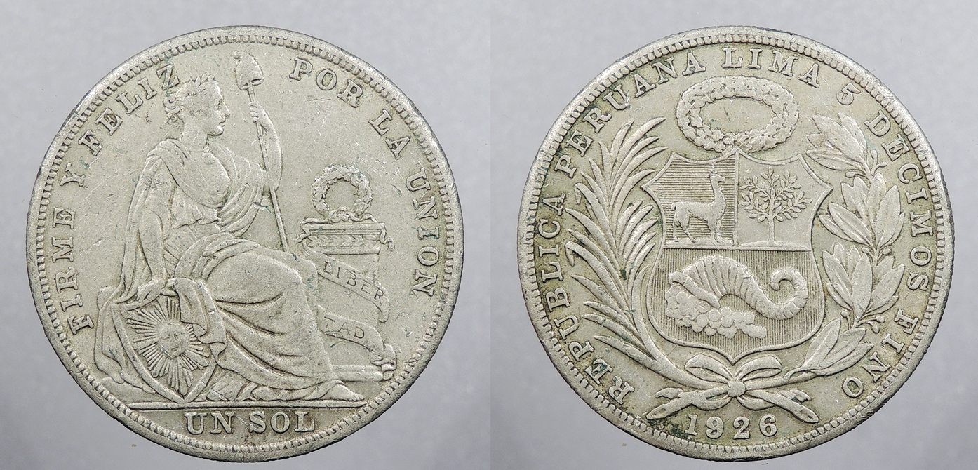 PERU: 1926 Sol | South American Coins