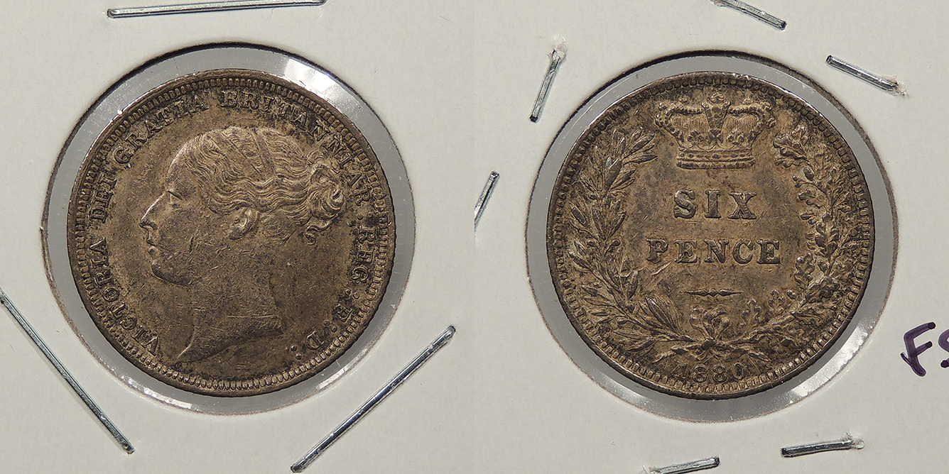 GREAT BRITAIN: 1880 Victoria Sixpence | European Coins