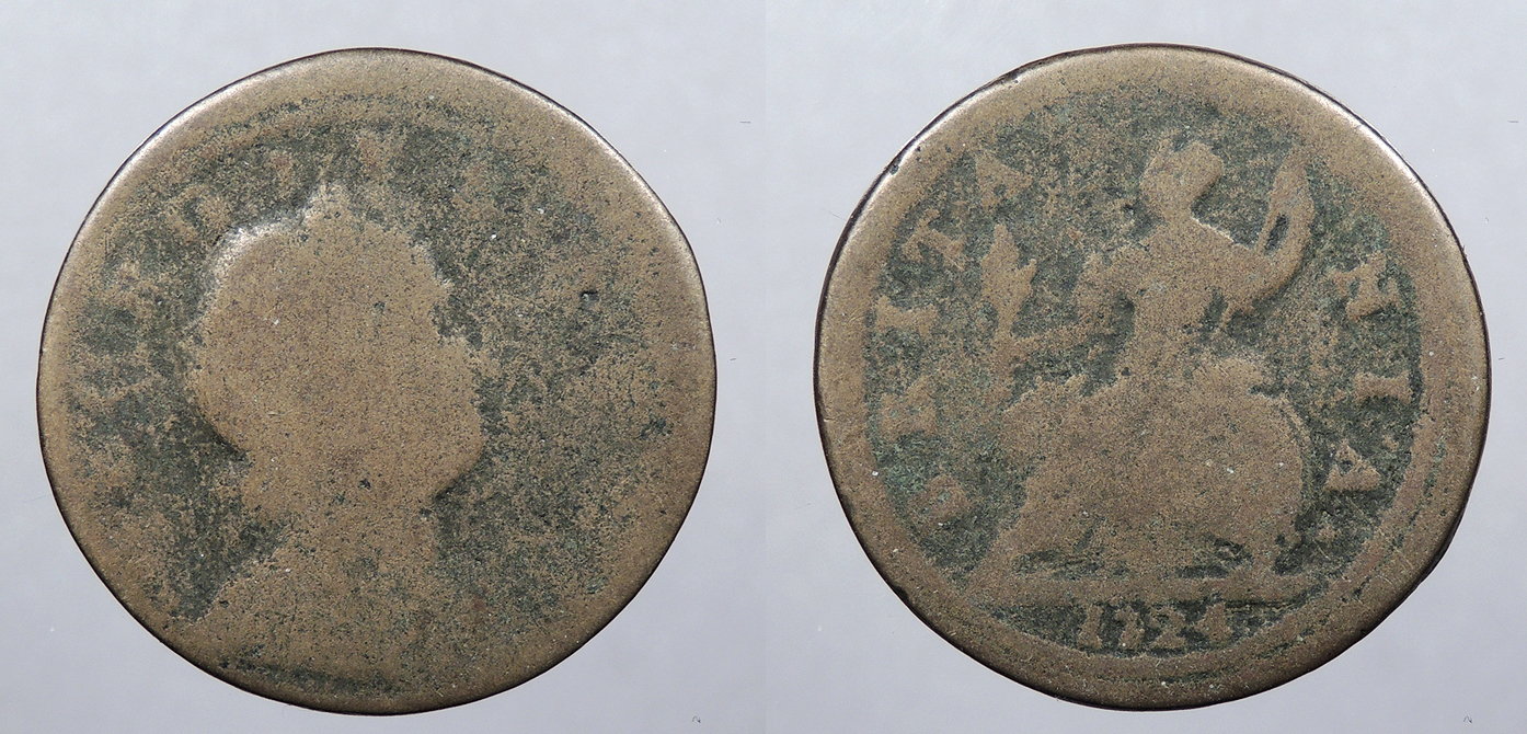 GREAT BRITAIN: 1724 1/2 Penny | European Coins