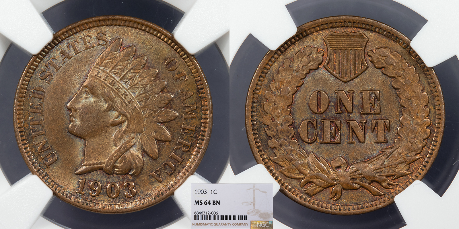 1903 Indian Head 1 Cent NGC MS-64 BN | Miscellaneous