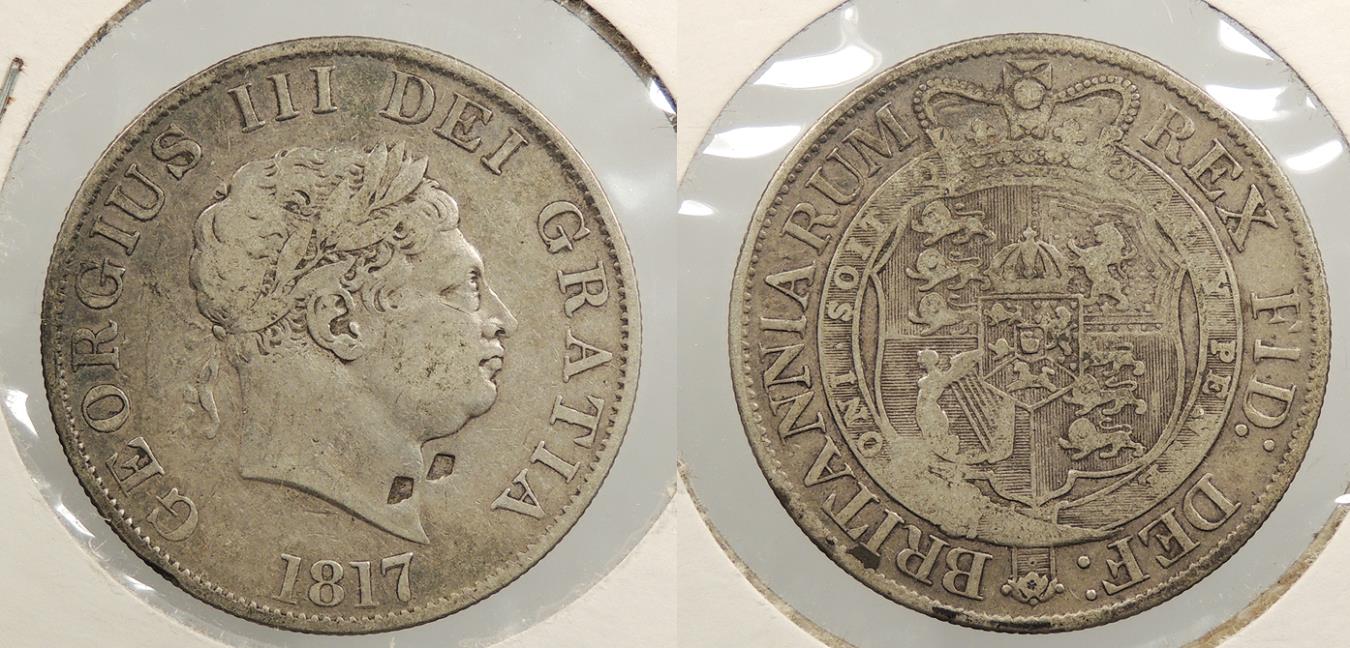 GREAT BRITAIN: 1817 George III Halfcrown | European Coins