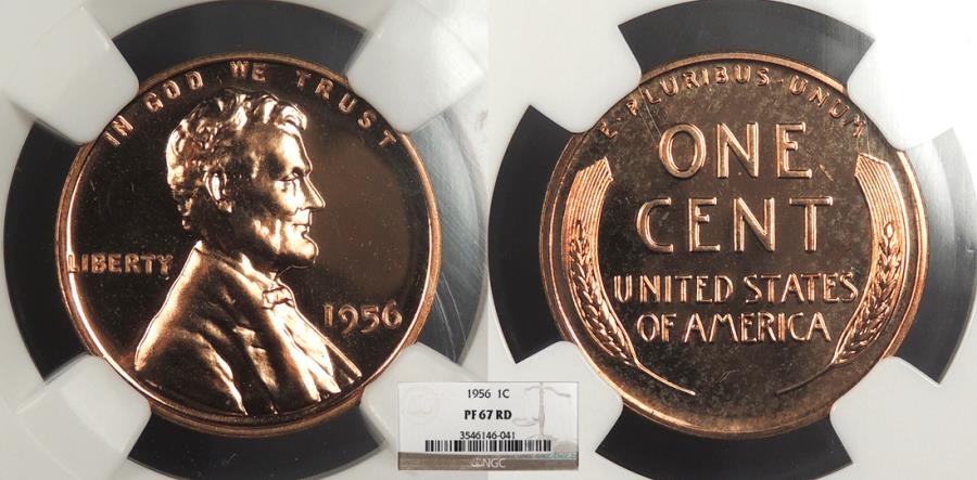 1956 Lincoln 1 Cent Proof NGC PF-67 RD | Miscellaneous