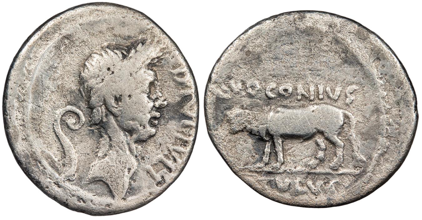 Divus Julius Caesar Died 44 B.C. Denarius Rome Mint Good Fine