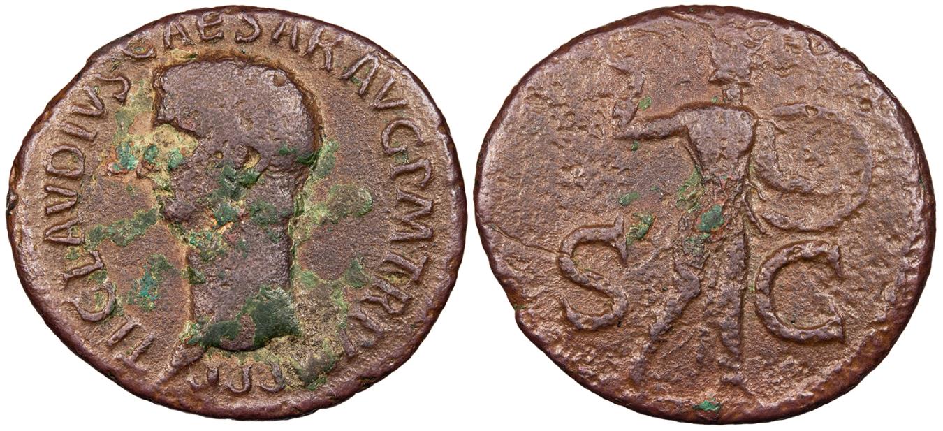 Claudius 41-54 A.D. As Rome Mint Fine | Roman Imperial Coins