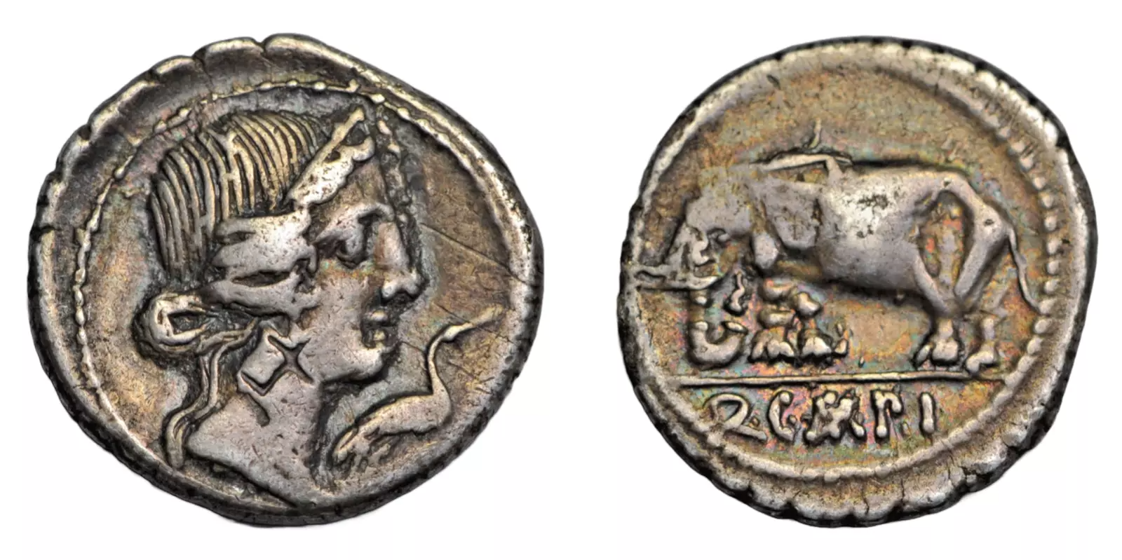 Roman Republic, Q. Caecilius Metellus Pius, silver denarius 81 BC, Elephant